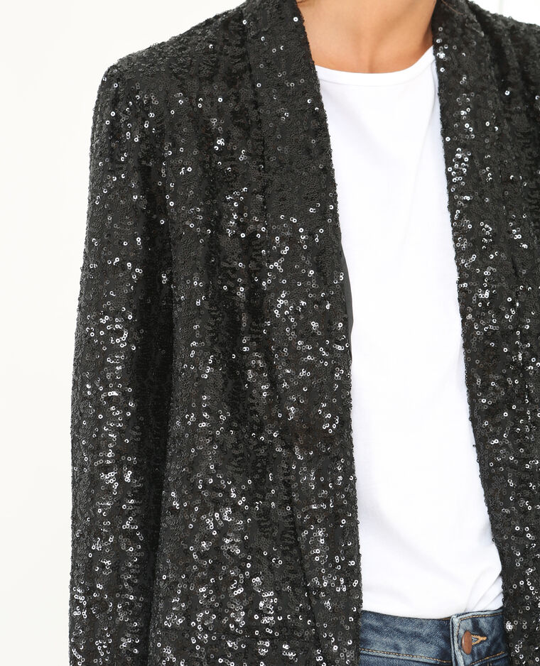 Veste blazer sequins noir - 323095899A08 | Pimkie Veste blazer sequins noir - 323095899A08 | Pimkie